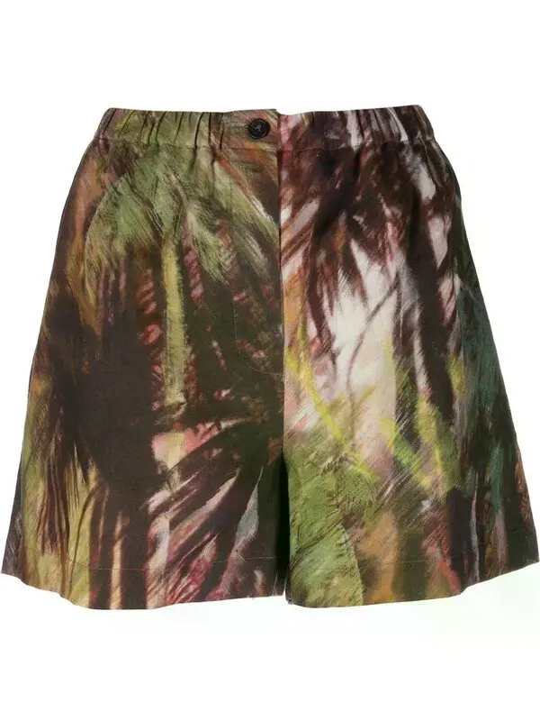 Alanui Tropical-print Thigh-length Shorts