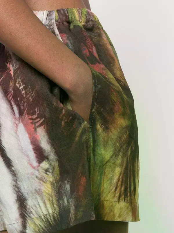 Alanui Tropical-print Thigh-length Shorts
