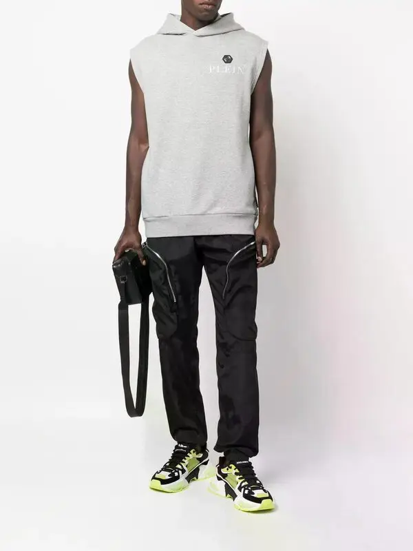 Philipp Plein Hexagon Sleeveless Hoodie