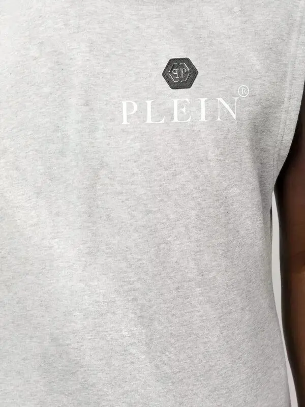 Philipp Plein Hexagon Sleeveless Hoodie