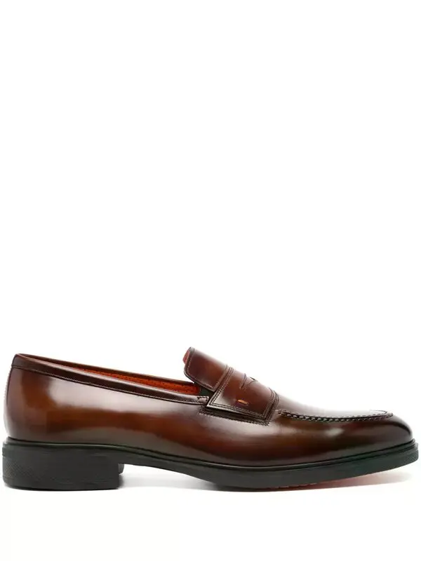 Santoni Leather Loafers