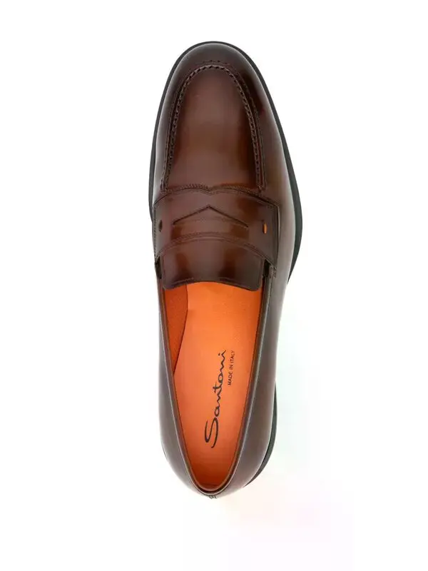 Santoni Leather Loafers