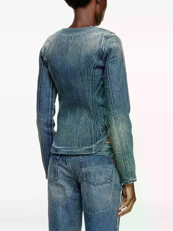 DIESEL® Zip-up Denim Jacket - Blue