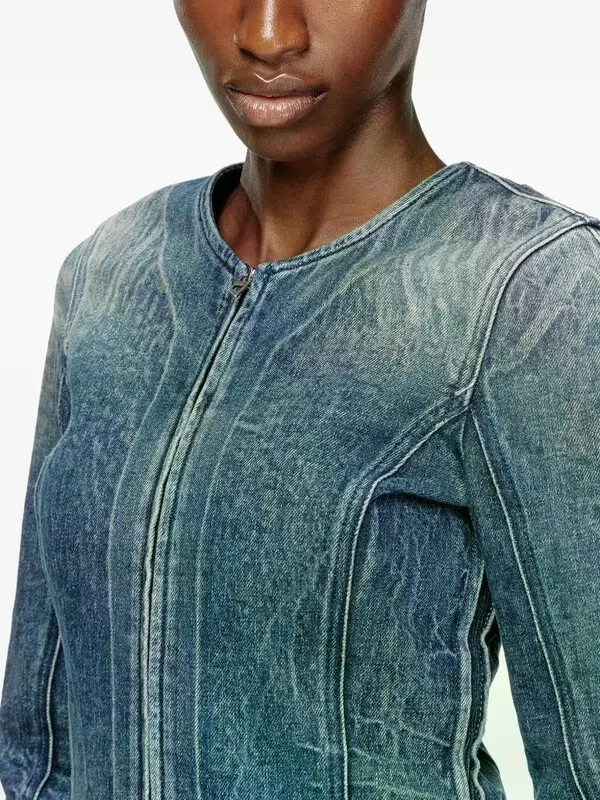 DIESEL® Zip-up Denim Jacket - Blue