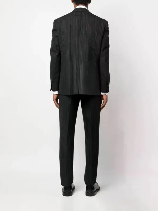 LARDINI Striped Single-breasted Suit - Black