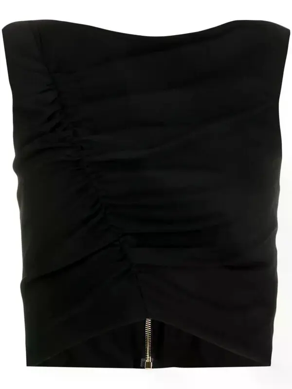 Versace Gathered Sleeveless Top
