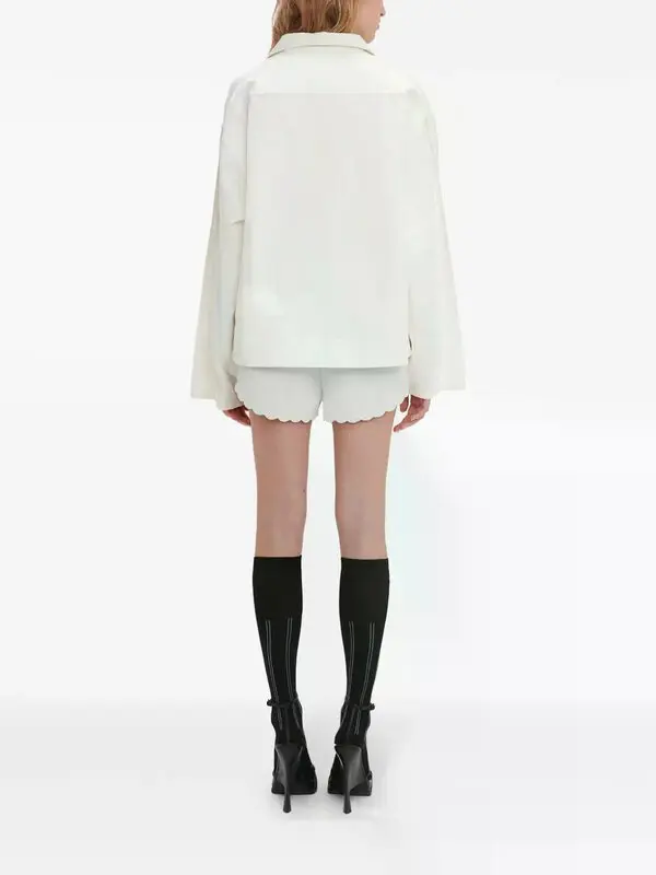 Victoria Beckham Embroidered Drawstring-waist Shorts
