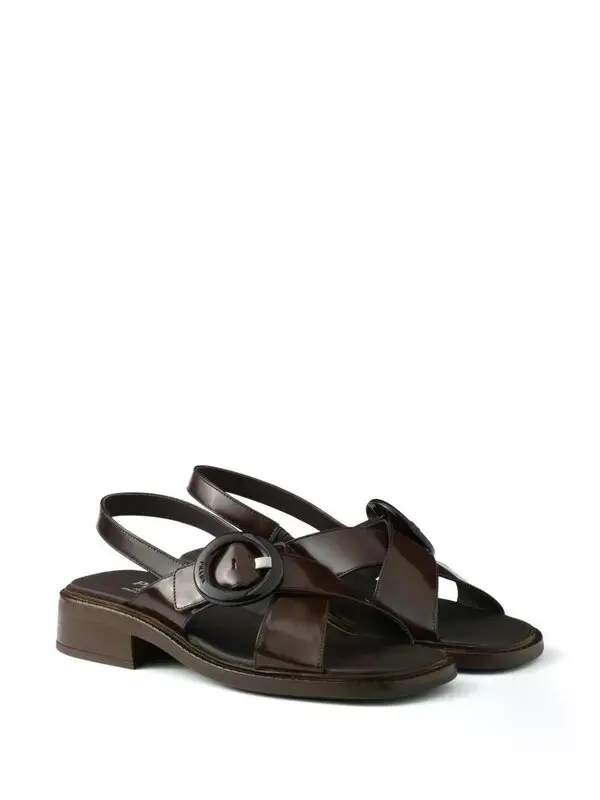 Prada Buckled Slingback Sandals