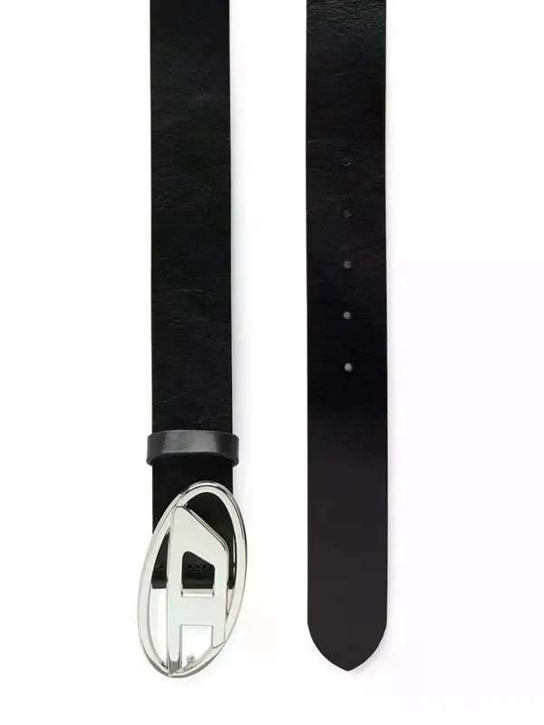 DIESEL® 1dr Logo-buckle Belt - Black