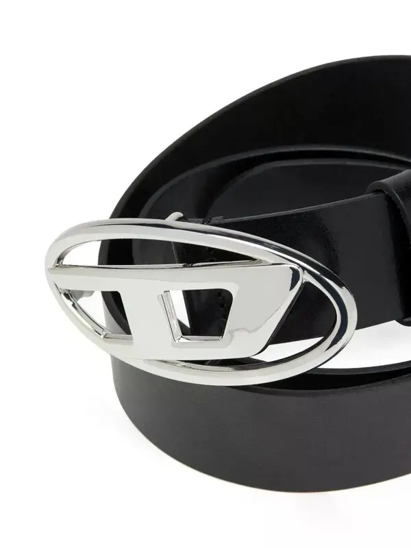 DIESEL® 1dr Logo-buckle Belt - Black