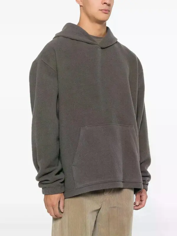 RIER Felted Virgin Wool Hoodie - Grey