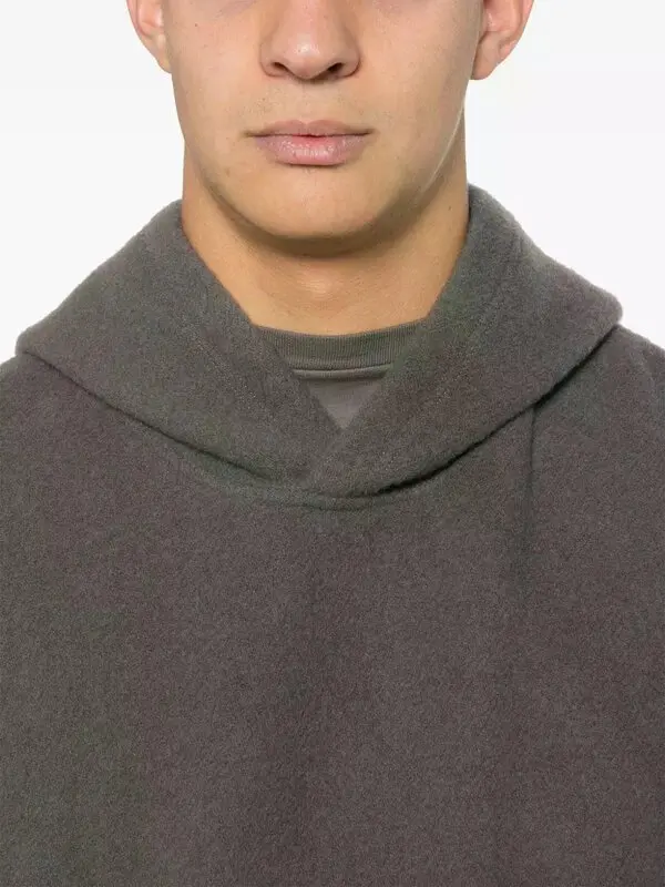 RIER Felted Virgin Wool Hoodie - Grey