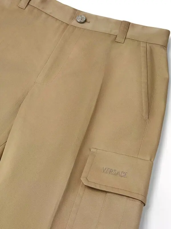Versace Logo-embroidered Cargo Trousers