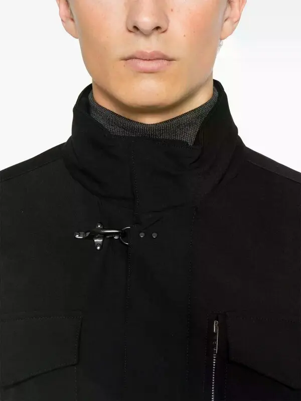 FAY Textured Jacket - Black