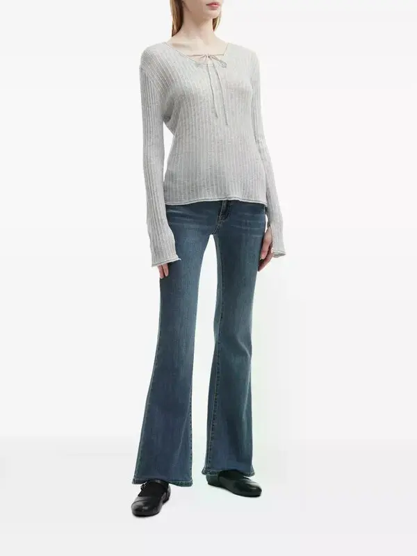 B+AB Ribbed-knit Top - Grey