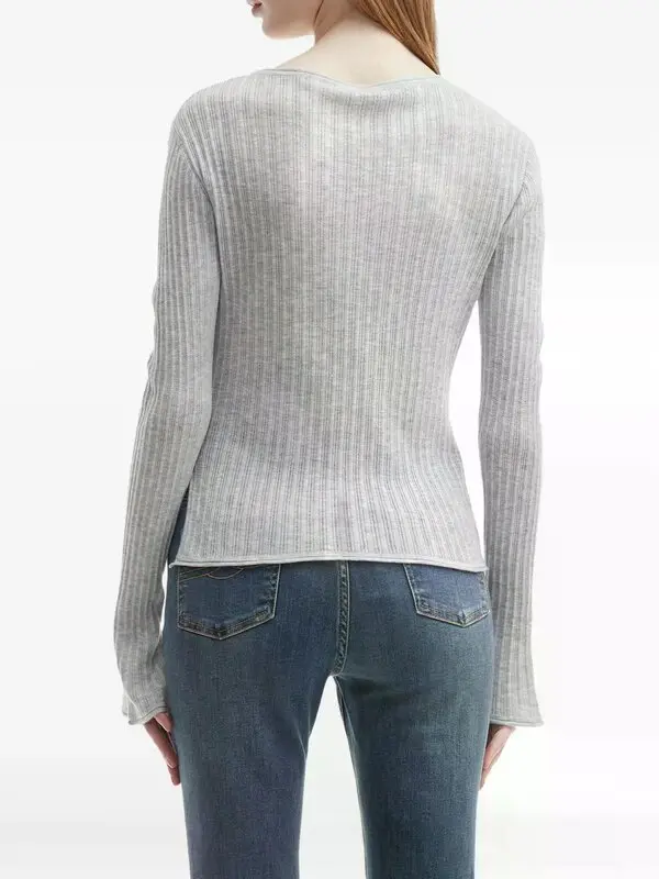 B+AB Ribbed-knit Top - Grey