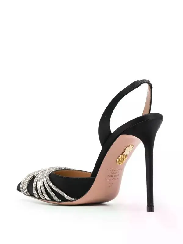 AQUAZZURA Crystal-embellished Stiletto Heel Pumps