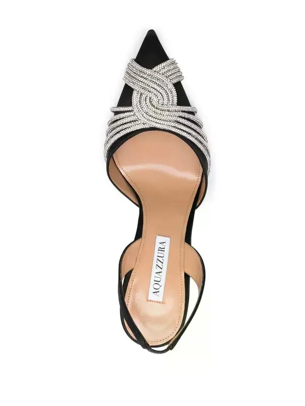 AQUAZZURA Crystal-embellished Stiletto Heel Pumps