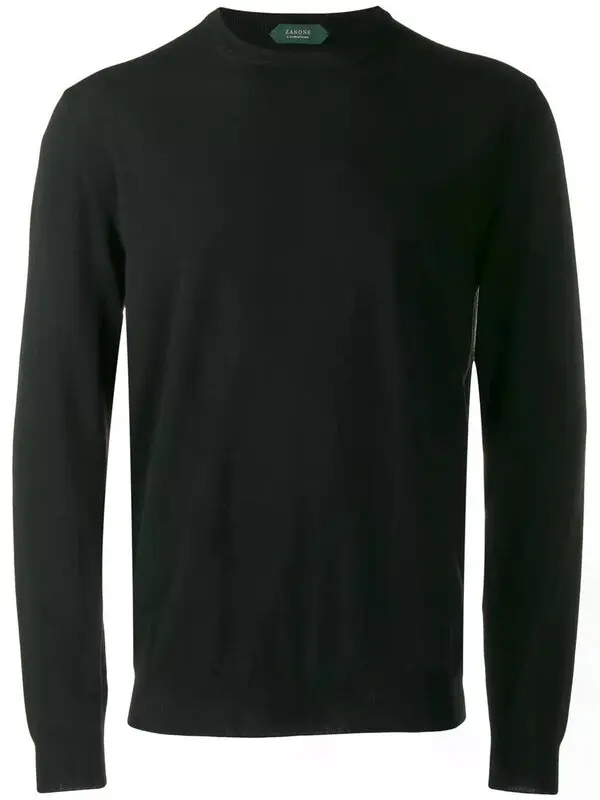 ZANONE Crew-neck Knit Sweater - Black