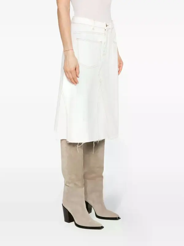 Tory Burch Deconstructed Denim A-line Skirt