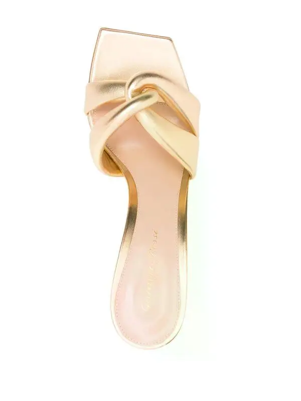 GIANVITO ROSSI 85mm Amour Mules - Gold