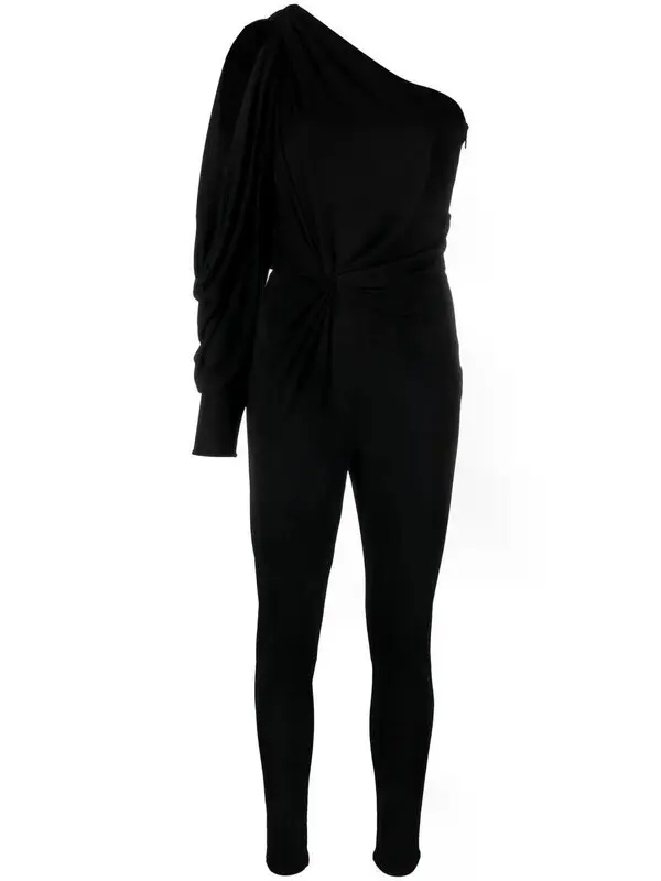 Saint Laurent One-shoulder Jumpsuit - Black