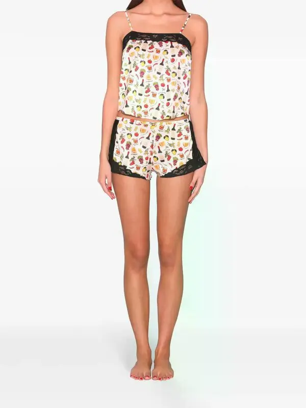 FLEUR DU MAL Charlotte Lace-trimmed Camisole Top
