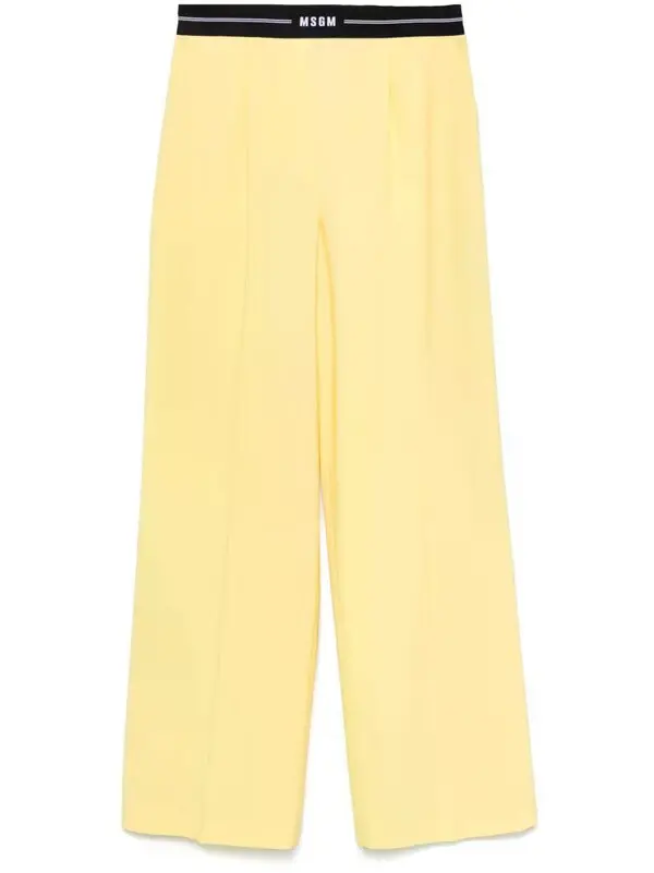 MSGM Logo-waistband Trousers