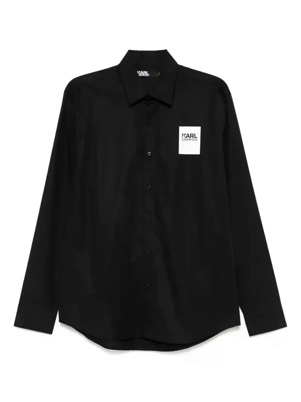 Karl Lagerfeld Logo-patch Shirt - Black