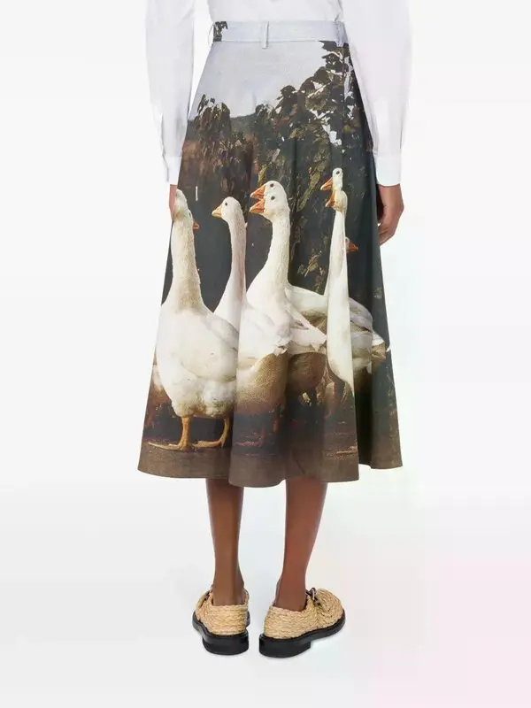 Moschino Graphic-print Midi Skirt