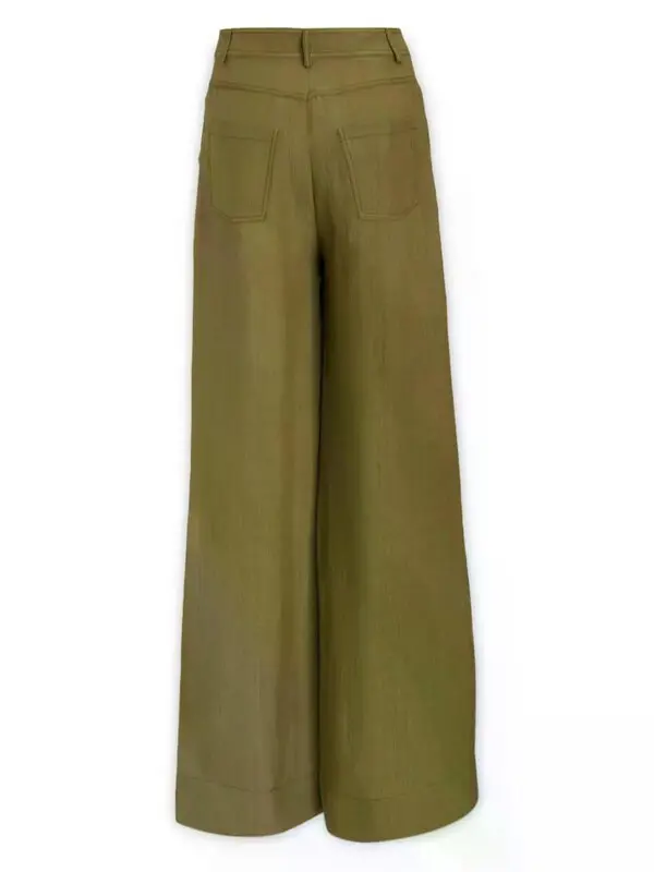 Alberta Ferretti Button-fastening Palazzo Trousers