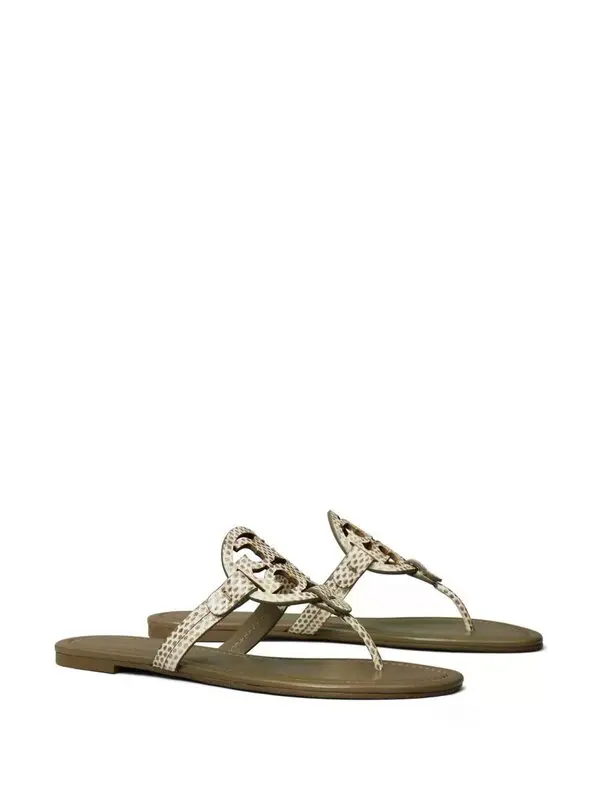 Tory Burch Miller Leather Sandals - Neutrals