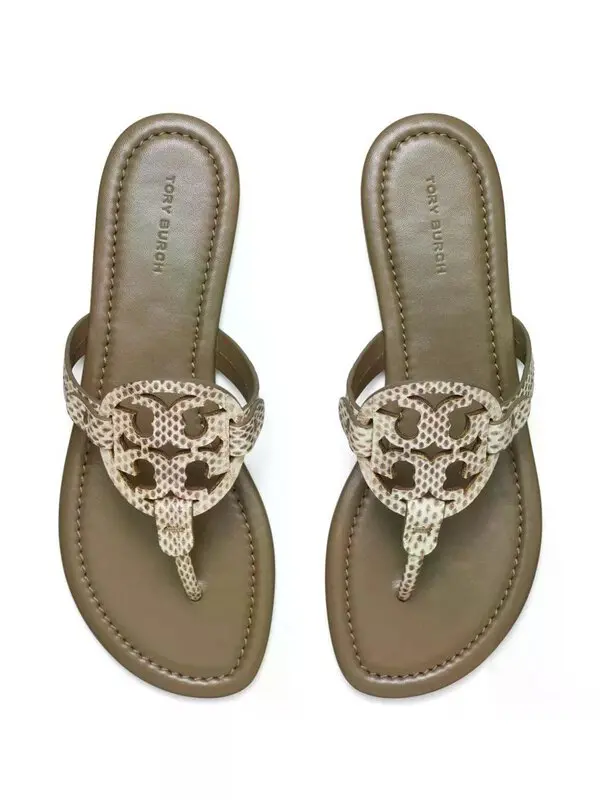 Tory Burch Miller Leather Sandals - Neutrals