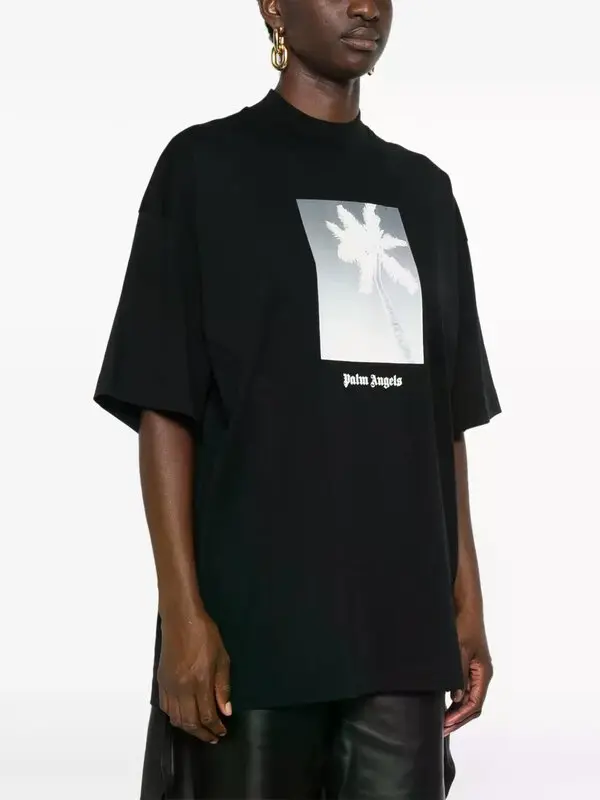 Palm Angels Palm Tree-print Cotton T-shirt