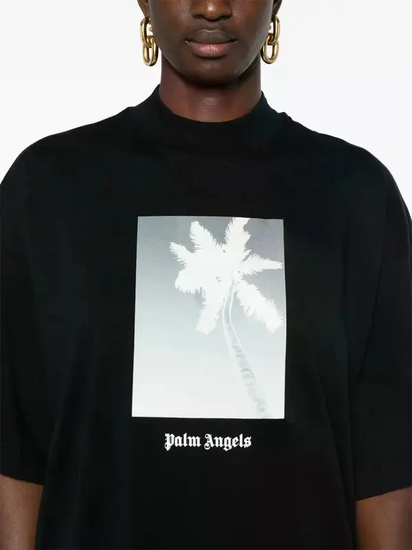 Palm Angels Palm Tree-print Cotton T-shirt