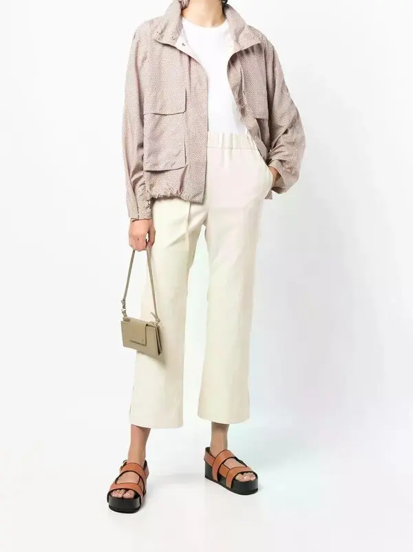 Goen.j Geometric Print Windbreaker Jacket