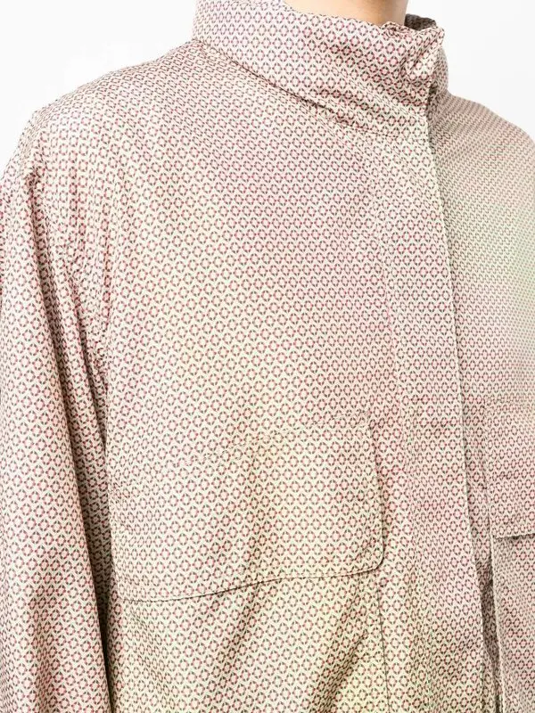Goen.j Geometric Print Windbreaker Jacket