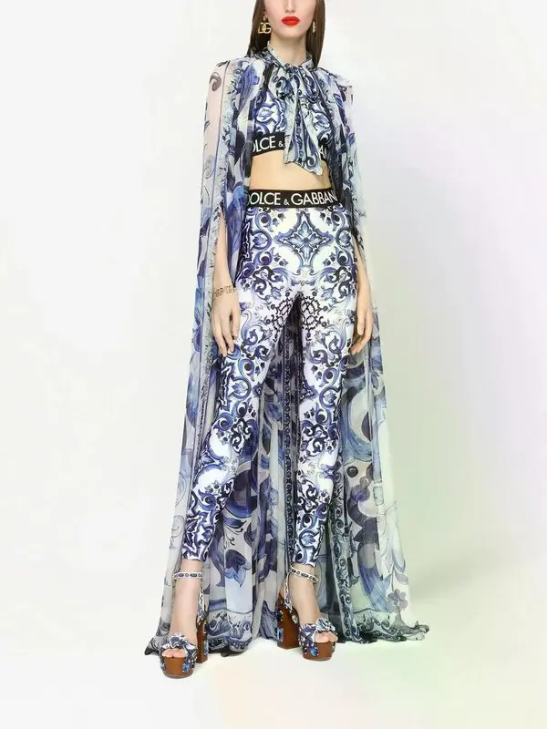 Dolce & Gabbana Majolica-print Cropped Top
