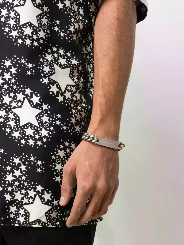 Dsquared2 Logo Plaque Chain-link Bracelet