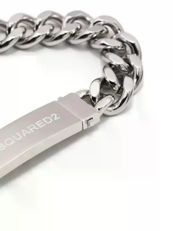 Dsquared2 Logo Plaque Chain-link Bracelet