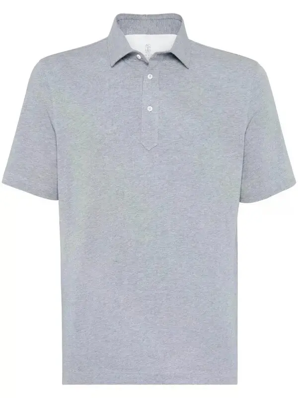 Brunello Cucinelli Cotton Polo Shirt - Grey