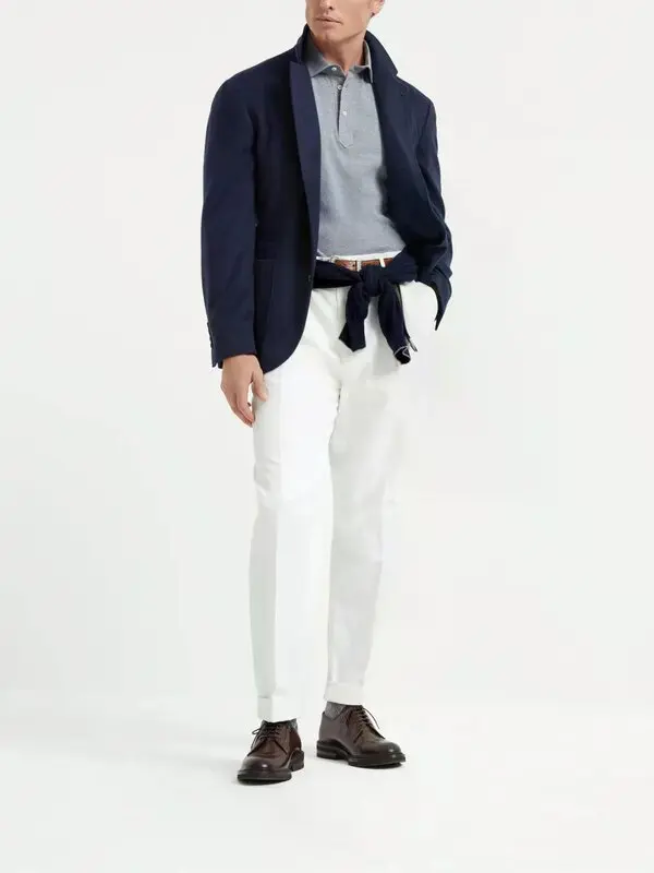 Brunello Cucinelli Cotton Polo Shirt - Grey