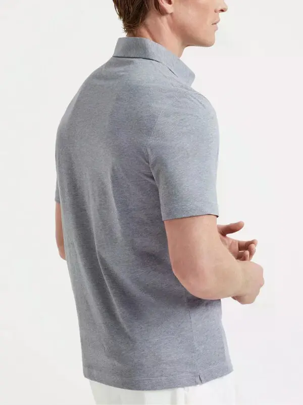 Brunello Cucinelli Cotton Polo Shirt - Grey
