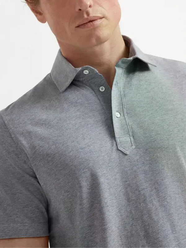 Brunello Cucinelli Cotton Polo Shirt - Grey