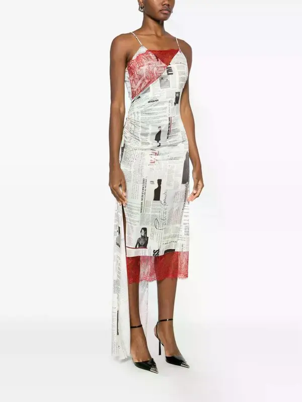 Patrizia Pepe Newspaper-print Midi Dress