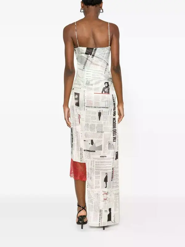 Patrizia Pepe Newspaper-print Midi Dress