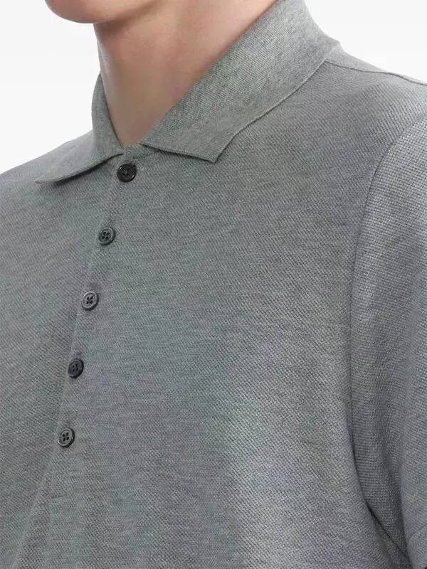Thom Browne Rwb-stripe Polo Shirt - Grey