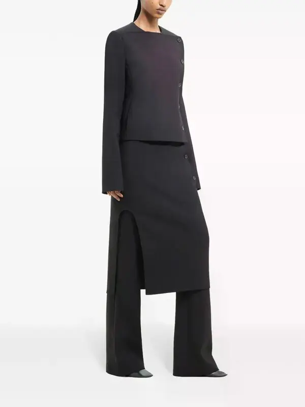 COURREGES Buttoned Tailored Jacket - Black