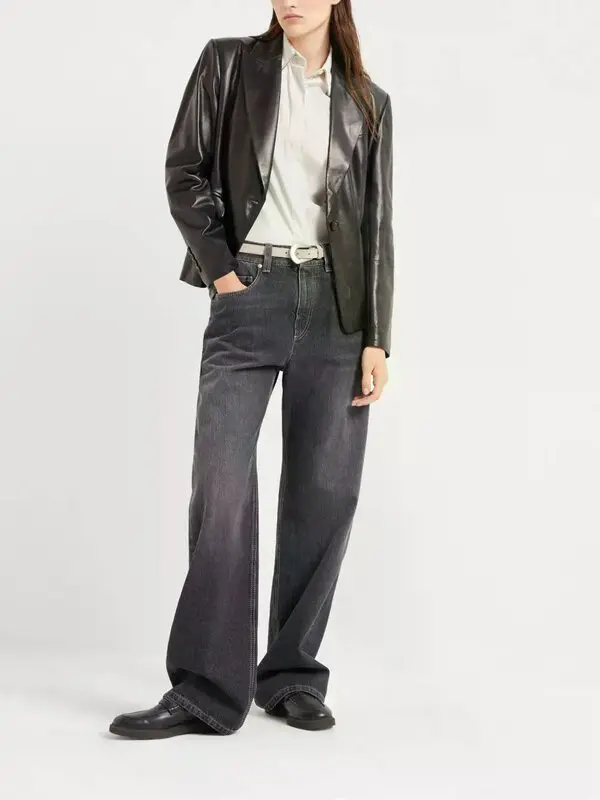 Brunello Cucinelli Leather Blazer