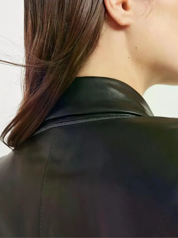 Brunello Cucinelli Leather Blazer